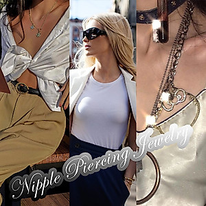 Cisyozi 14G Nipple Ring Piercing Jewelry for Women Stainless Surgical Steel Flower Sexy Nipple Nipplering Belly Tongue Ring Barbell Bar Stud Hoop Set Pack Piercin Jewelry 14mm Purple Colorful Rainbow