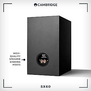 Cambridge Audio SX-60 Bookshelf Speaker | 100 Watt Home Theater Compact Speakers | Pair (Matte Black)