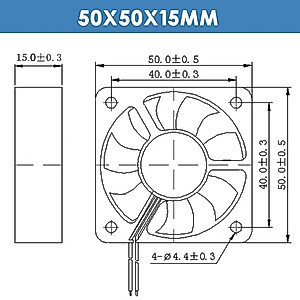 WINSINN 50mm Fan 24V Dual Ball Bearing Brushless 5015 50x15mm - High Speed (Pack of 4Pcs)