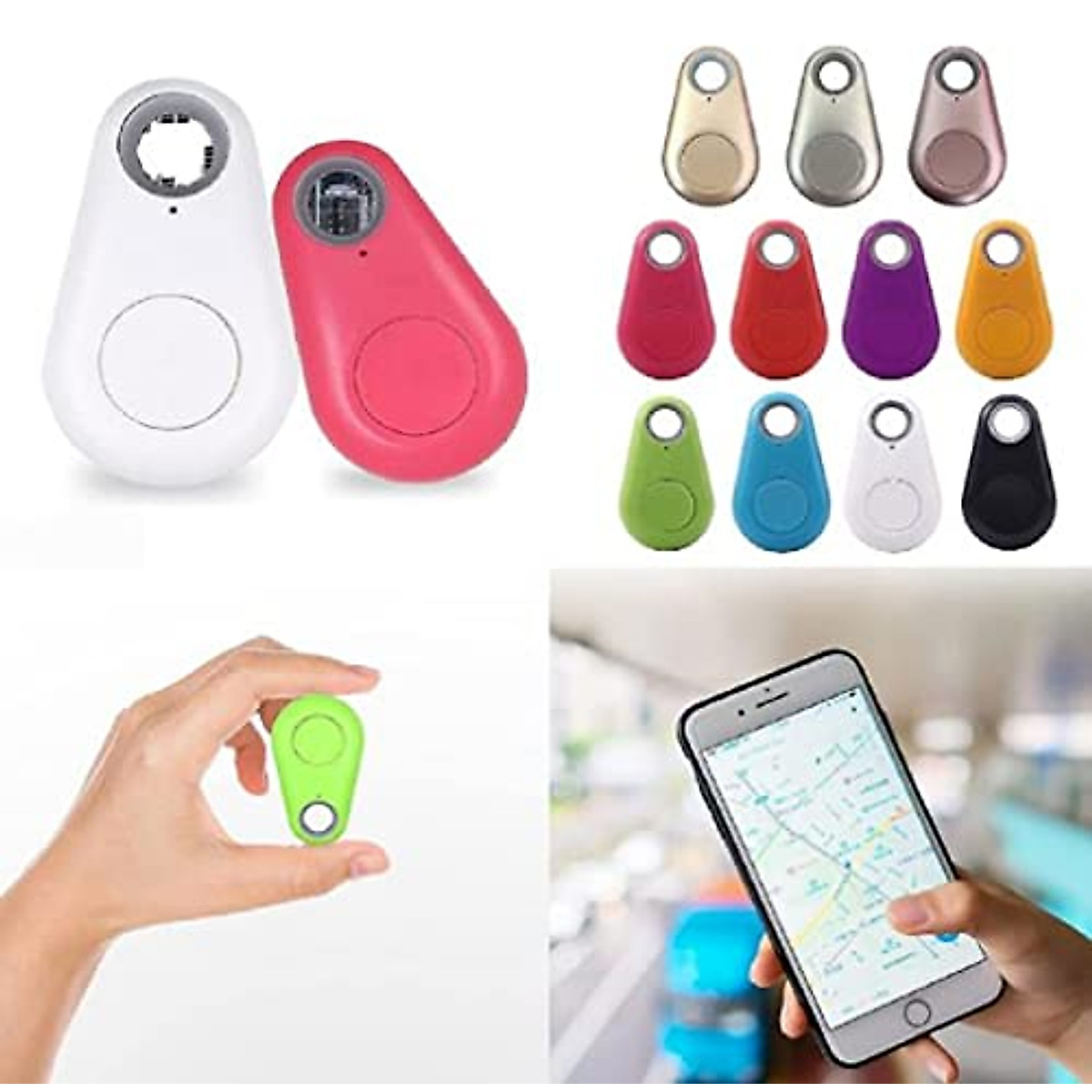 Askfairy Smart Key Locator, Bluetooth Wireless Anti-Lost Trackers Smart Key Finder Locator for Kids Pets Wallet