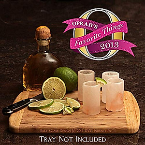 The Spice Lab Tequila Shot Glasses - Pink Himalayan Salt Tequila Shot Glasses - 4 Pack - Just Pour, Shoot and Bite a Lime - Natural – Perfect for your Bar
