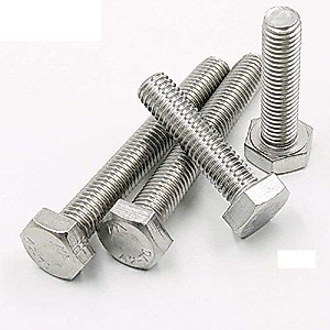 Small Brass Screws,self-Tapping Screw,Screw Bolt Stainless Steel 304 Outer Hexagon Screw, Outer Hexagon Full Thread Bolt (Color : M5*60 (5 Pcs)) (Color : M5*12 (5 Pieces))