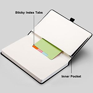 RETTACY Lined Journal Notebook Hardcover 2 Pack - A5 Business Journal with 376 Numbered Pages,100gsm Thick Paper 5.75'' × 8.38''