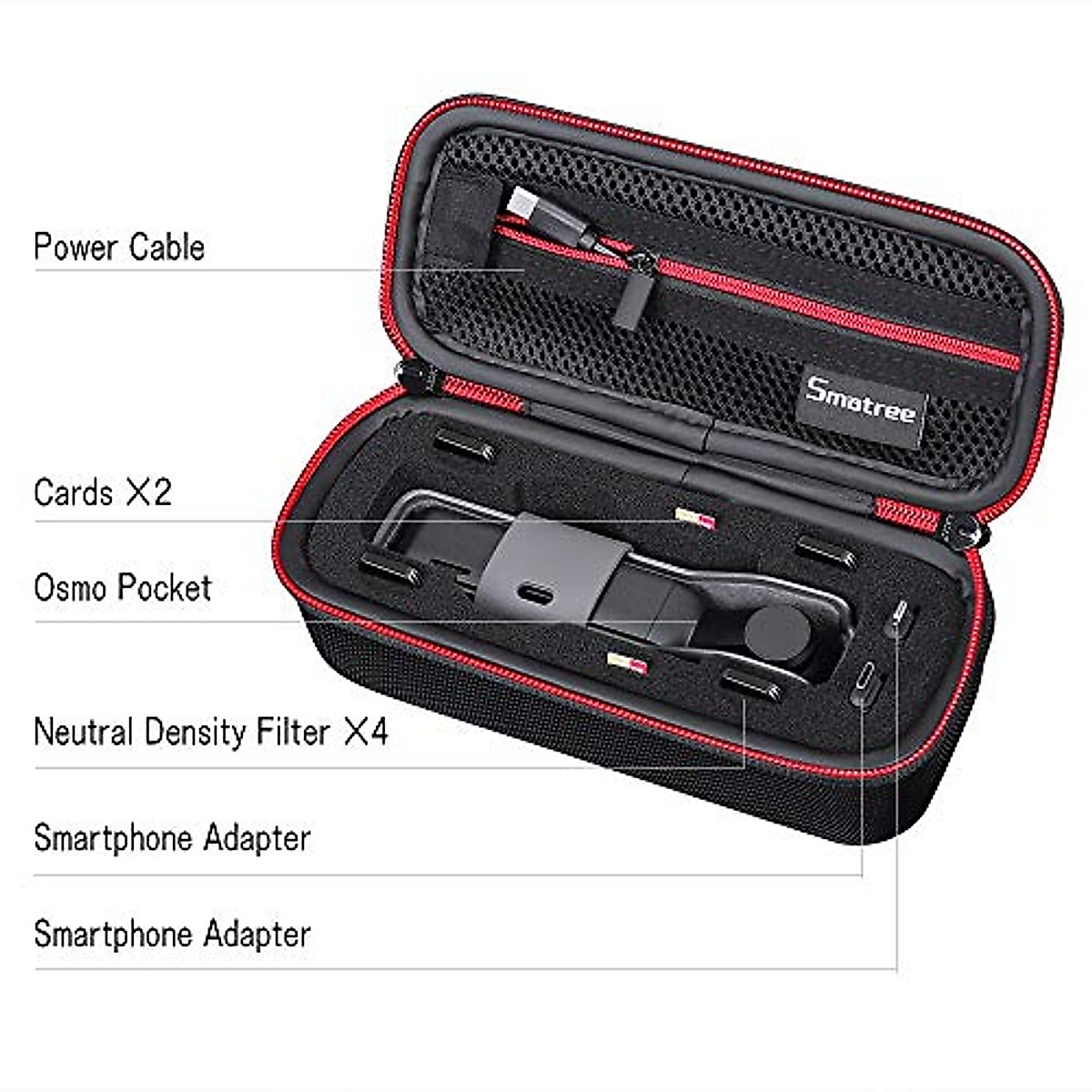 Smatree Hard Carrying Case Compatible with DJI Osmo Pocket 2/DJI Osmo Pocket (XS)