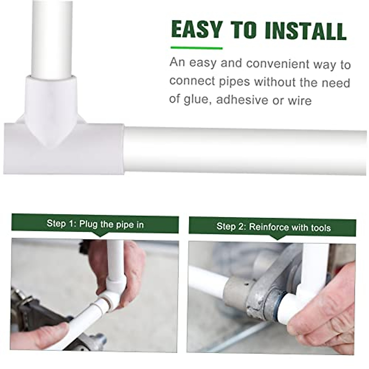 Happyyami 20 Pcs Water Pipe Elbow Clothes Rack with Shelf Carassosories Pvc Fittings Pvc Pipe 1/2 Inch Dress Hangers Elbow Fitting Tee Corner Fitting 4 Way Pvc Tee Pvc Pipe Connector Frame