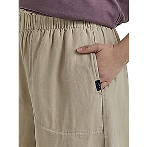 Lee Women's Ultra Lux Mid-Rise Relaxed Fit Pull-On Short, Pioneer Beige