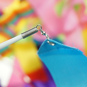 FAZHBARY Blue and Pink Rhythmic Gymnastics Wands Praise Dancing Streamers for Kids Baton Twirling Talent Shows Artistic Dancing