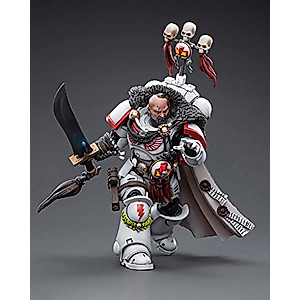 Pipigirl JoyToy × Warhammer 40K Genuine License 1/18 Soldier, White Scars, 4inch Army Military Extreme Warrior Models Action Figures Kits (Captain Kor'sarro Khan)