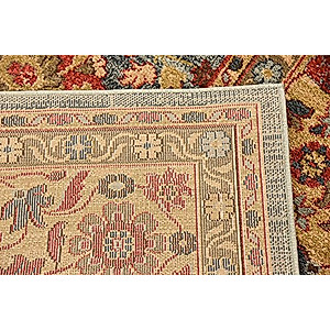 Unique Loom Edinburgh Collection Classic Oriental Traditional French Cottage Inspired Intricate Design Area Rug (6' 0 x 9' 0 Rectangular, Light Blue/ Beige)