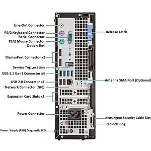 Dell Optiplex 7060 SFF Desktop Computer PC | Intel 8th Gen i7-8700 (6 Core) | 16GB DDR4 Ram 512GB NVMe M.2 SSD | Built-in WiFi 6E & Bluetooth 5.2 | Windows 11 Pro | Wireless Keyboard & Mouse(Renewed)