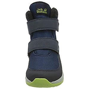 Jack Wolfskin Polar Bear Texapore Mid Hiking Boot, Blue/Lime, 12 US Unisex Big Kid