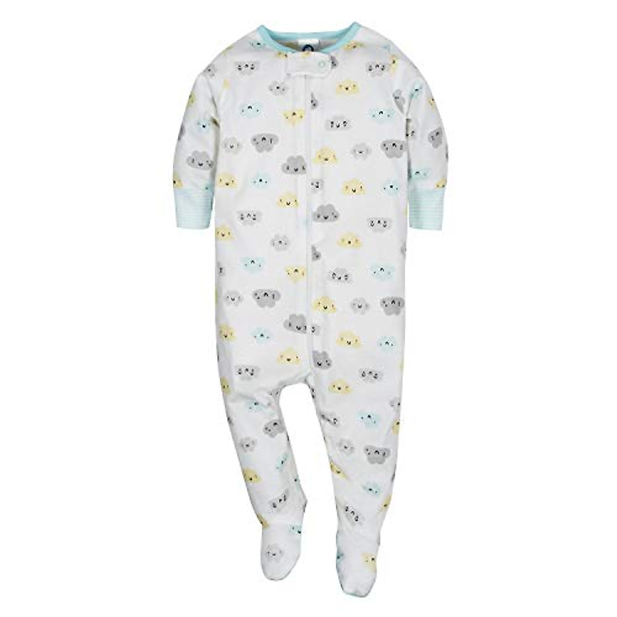Gerber Unisex Baby 4 Pack Sleep 'N Play Footie Clouds/Elephant 0-3 Months