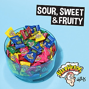 WARHEADS - Extreme Sour Hard Candy - Assorted Flavors - Sour Apple, Black Cherry, Blue Raspberry, Lemon & Watermelon Flavors - 2 oz. Bag