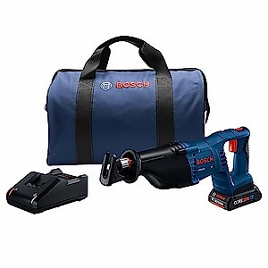 BOSCH CRS180-B15 18V 1-1/8 In. D-Handle Reciprocating Saw Kit with (1) CORE18V 4 Ah Advanced Power Battery