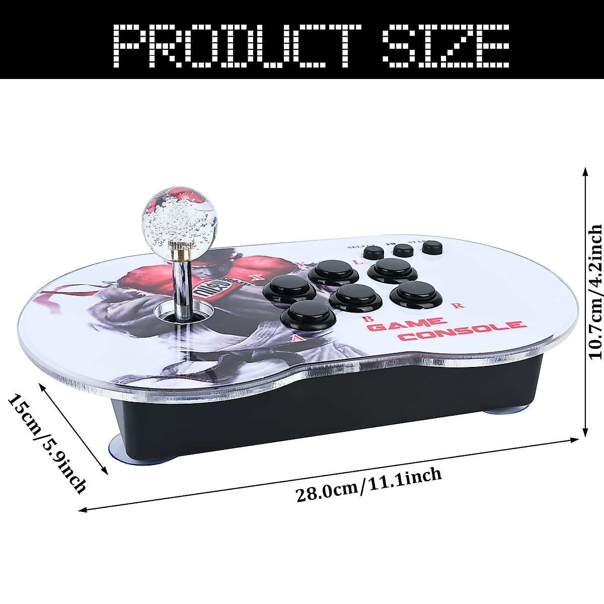 Arcade Game Console Pandora Box Built in 10000 Retro Games 4K HDMI 64G 2 Player Game Emulator Console Joystick with Trackball No Network Plug and Play TV Video Jame Gamepad Support Multiple Emulators