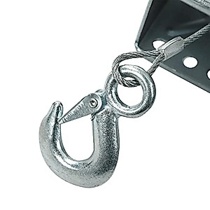 EASYBERG 600 lbs Hand Winch Heavy Duty Steel Cable Crank Gear Winch ATV Boat Trailer with 8m Steel Wire, Manual Operated Ratchet ATV Boat Trailer Marine