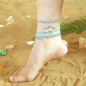 Long tiantian Boho Bracelets for Women Sunflower String Bracelets Ankle Bracelets for Women
