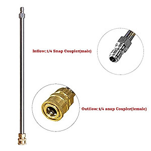 Xiny Tool Pressure Washer Extension Wand, 17 Inch Stainless Steel with 1/4" Quick Connect Power Washer Lance, 2 Pack