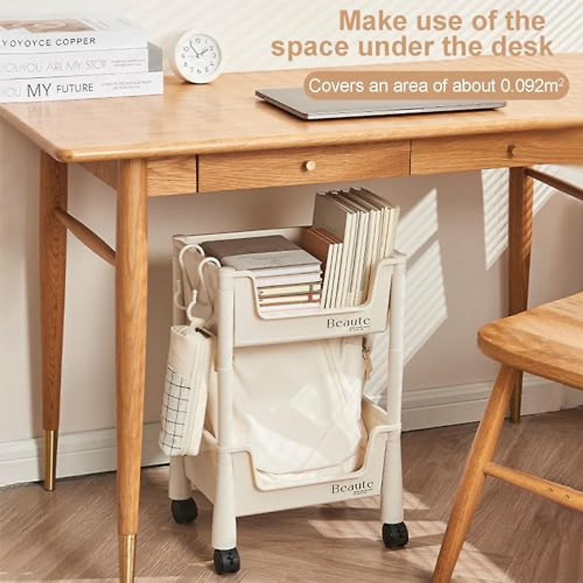 Storage Rolling Cart, 2/3/4 Tiers Moving Cart, Foldable Utility Cart, Multi Functional Rolling Drawer Cart, Rolling Storage Trolley with Wheel, Mobile Storage Organizer, Storage Cart for Books, Snack