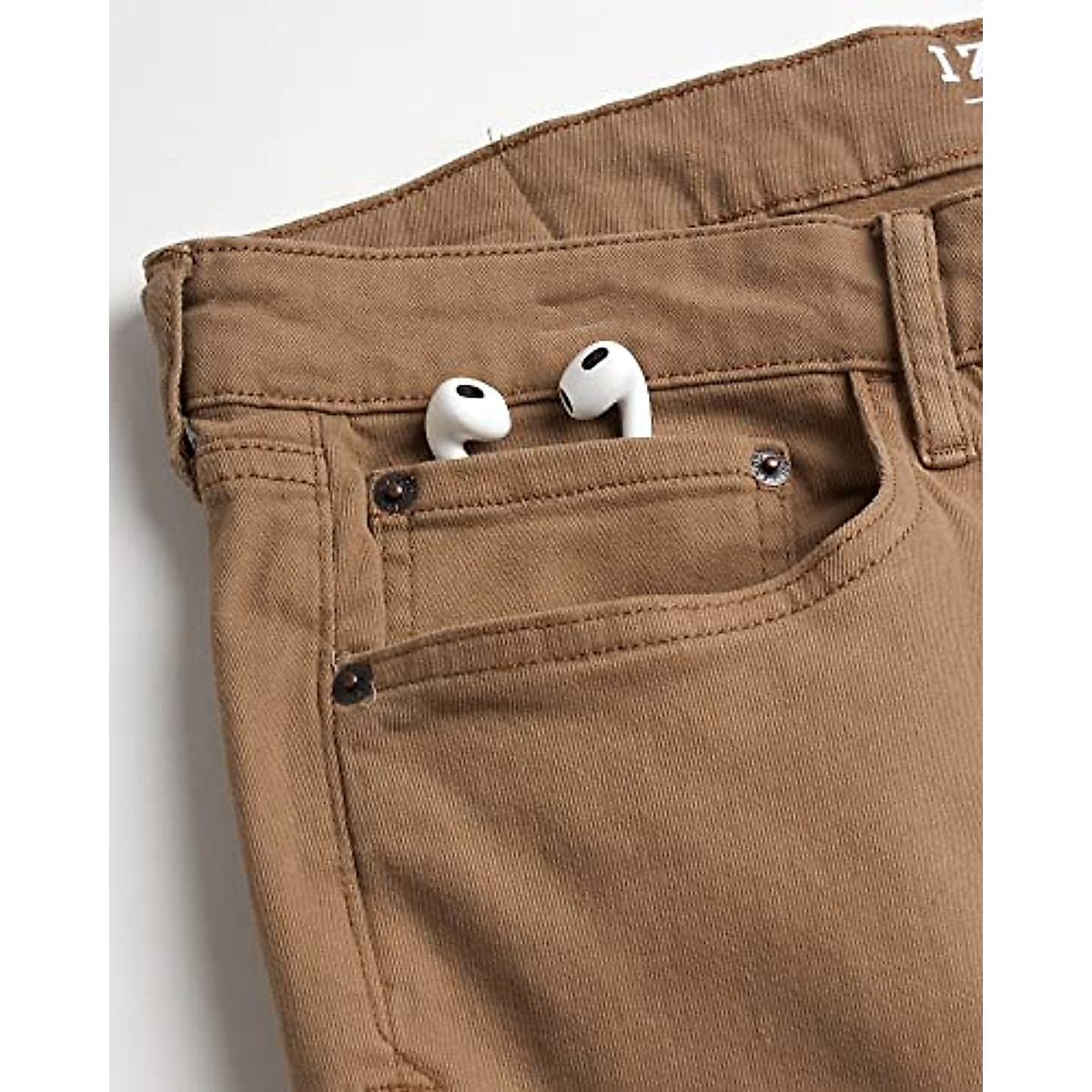 IZOD Men's Jeans | Comfort Stretch Denim Jeans | Casual Relaxed Fit Jeans for Men, Size 36W x 32L, Vintage Khaki