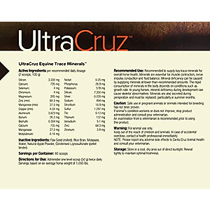 UltraCruz Equine Trace Minerals Supplement for Horses, 25 lb, Pellet (100 Day Supply)