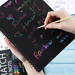 SATINIOR Heavy Duty Wood Stylus Tools for Scratch Art Wooden Stylus Stick Art Sticks (Pack of 100)