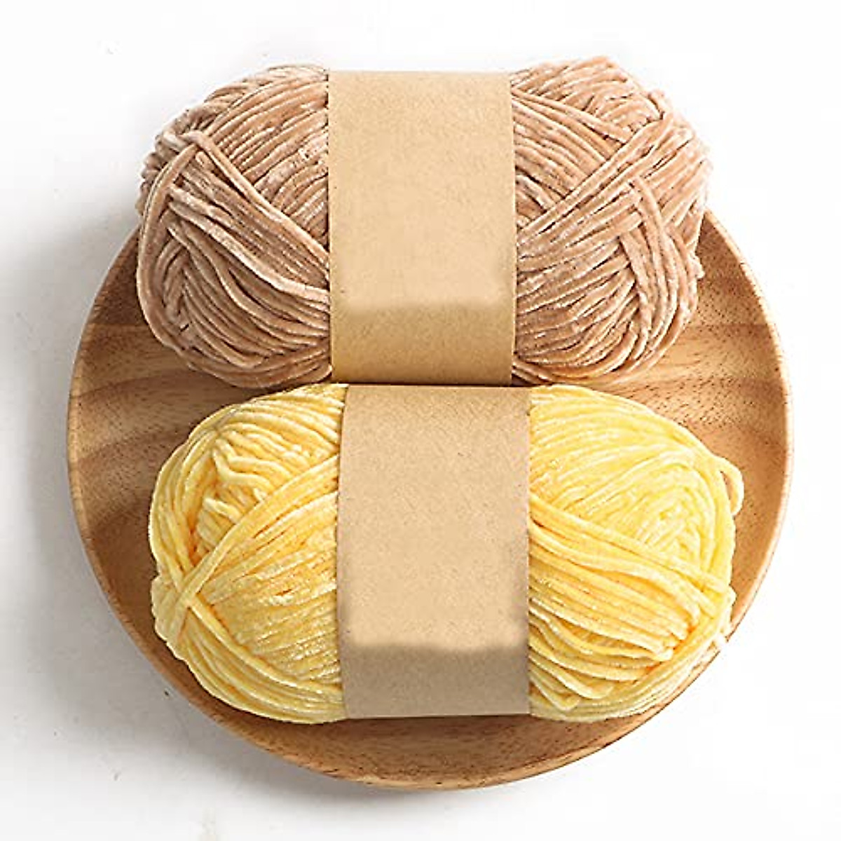 Light Green Chenille Velvet Yarn Crochet Hat Scarf Sweater Yarn Soft Warm DIY Fluffy Yarn Knitting Materials 5 Skiens/200g