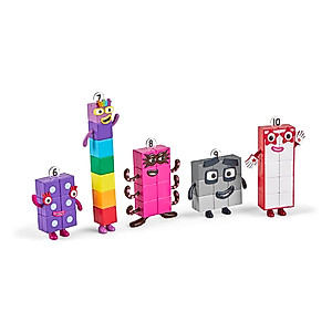 hand2mind Numberblocks Friends Six to Ten, Action Figure Set, Toy Figures, Small Figurines for Kids, Counting Blocks, Numbers for Toddlers, Math Toys, Kids Birthday Gifts, Easter Basket Stuffers