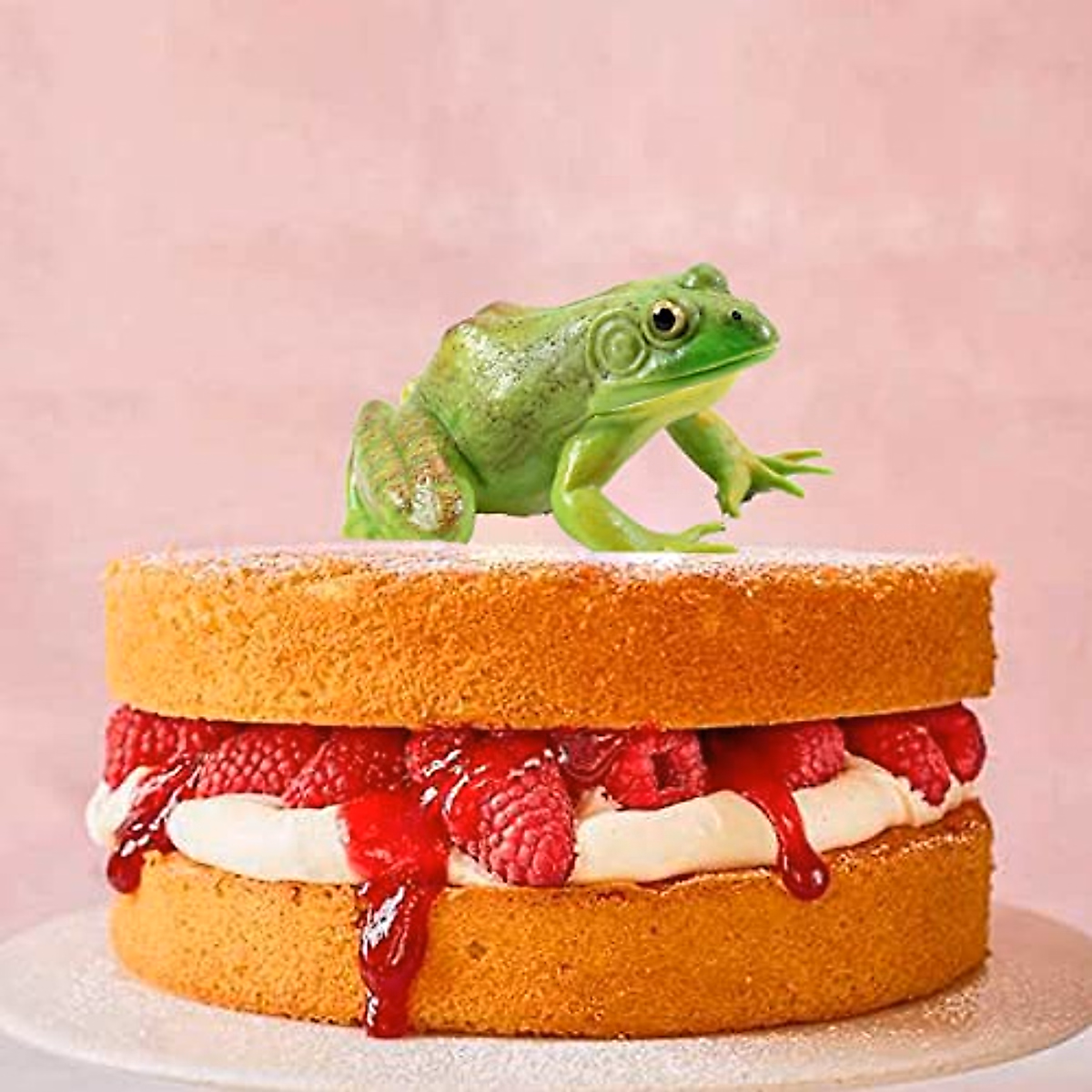 Gemini & Genius Tree Frog Realistic Hand Painted Toy Bullfrog Figurine Model Quality Construction Soft Rubber Animals Educational and Role Play Toys for Ages 3 and Up Kids