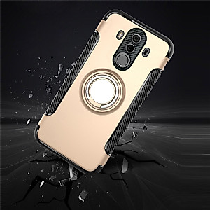 Mate 10 Pro Case, Mingwei [with 360 ° Kickstand] Rotating Ring Case [Dual Shockproof] Protection Cover Compatible with [Magnetic Car Mount] for Huawei Mate 10 Pro (Mate 10 Pro, Blue)