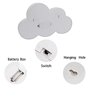 RECUTMS LED Light Night Lights Battery Operated Decorative Signs Cloud LED Lamp Wall Decoration for Living Room,Bedroom,Home,Party,Christmas Kids Toys(Cloud)