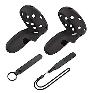 KIWISMART Touch Controller Grip Cover & Knuckle Strap for Oculus Quest/Oculus Rift S Touch Controller Grip Accessories with Adjustable Wrist Strap (Not for Oculus Quest 2)