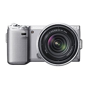 Sony NEX-5N 16.1 MP Compact Interchangeable Lens Touchscreen Camera With 18-55mm Lens (Silver)