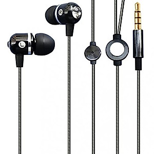 Hi-Fi Sound Earbuds Hands-Free Earphones w Mic Sleek Metal Headphones Headset Wired 3.5mm for Amazon Kindle, DX, Fire, Fire HD 6 8.9 - HD 7 8 10 - Fire Kids Edition - Kindle Fire HDX, HDX 7, HDX 8.9