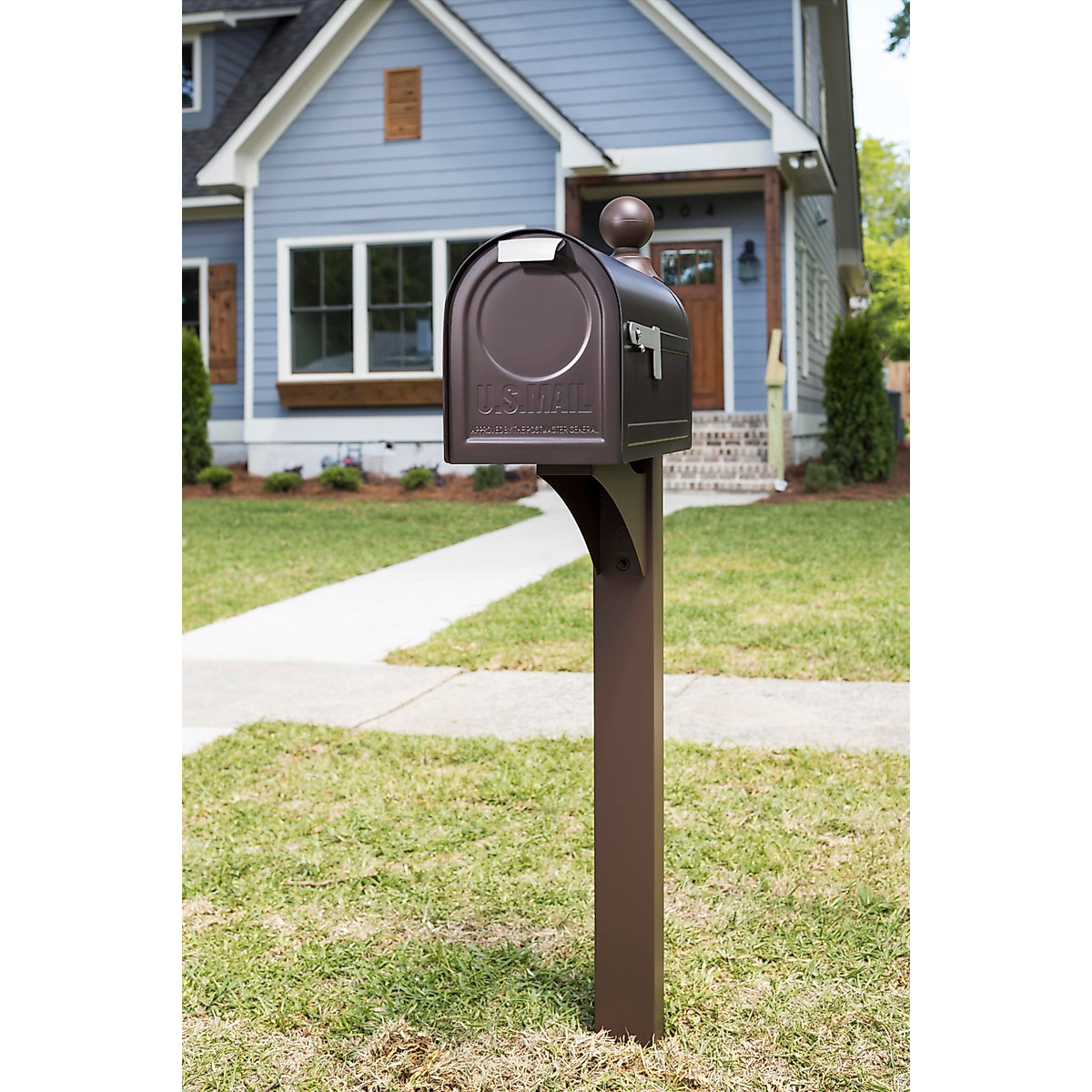 Architectural Mailboxes Northpointe Galvanized Steel Post Mount Mailbox, Compatibility Code C, NM160VAM, Venetian Bronze, Large Capacity