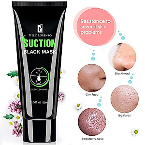 Piero Lorenzo Blackhead Remover Mask, Blackhead Peel Off Mask, Face Mask, Blackhead Mask, Black Mask Deep Cleansing Facial Mask for Face Nose 80g