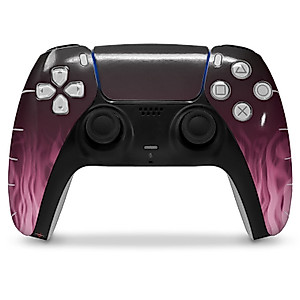 WraptorSkinz Skin Wrap compatible with Sony PS5 DualSense Controller Fire Pink (CONTROLLER NOT INCLUDED)