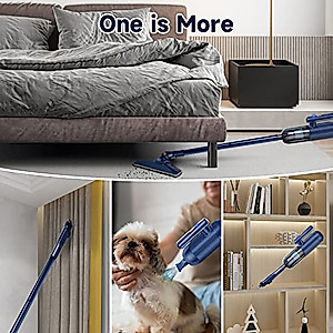 Cordless Vacuum Cleaner, Electric Stick Vacuum Broom with Rechargeable Battery, Lightweight Vaccumm-Cordless Handheld Vacuum Cleaner for Hardwood Floor Pet Hair Home Cleaning