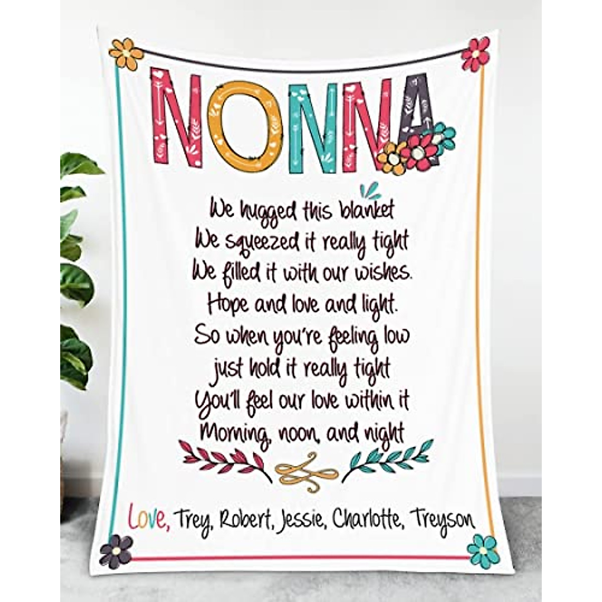 Personalized Nonna Gifts Blanket, Customized Gifts for Nonna, Throw Blanket Nonna Birthday Gifts , Fleece Blanket, Nonna Blanket Throw, Nonna Gifts from Grandkids, Nonna Gifts for Grandma.