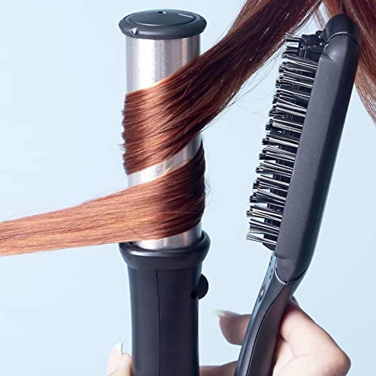 InStyler Max Prime 1.25” 2-Way Rotating Professional Tourmaline Ceramic Iron - Automatic Revolving Curling Iron Straightens & Styles Hair with Four Heat Settings