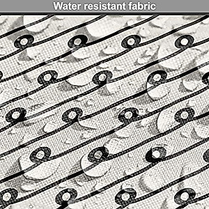 Ambesonne Abstract Fabric by The Yard, Basic Diagonal Knots or Streaks Drawn by Hand in Monochrome Style, Decorative Fabric for Upholstery and Home Accents, Charcoal Grey Eggshell