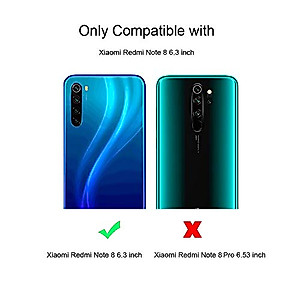 Urspasol for Xiaomi Redmi Note 8 Case with Screen Protector Tempered Glass Hybrid Heavy Duty Armor Protective Bumper Cover with 360° Degree Ring Holder Kickstand (Black)