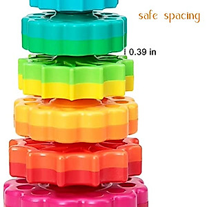 Baby Spinning Toy – Stacking Toy for Babies and Toddlers – Educational Toddler Learning Toys – Rainbow Spinning Wheel Toy for Focus, Dexterity, Brain Development, Interactive Learning Stacking Toys