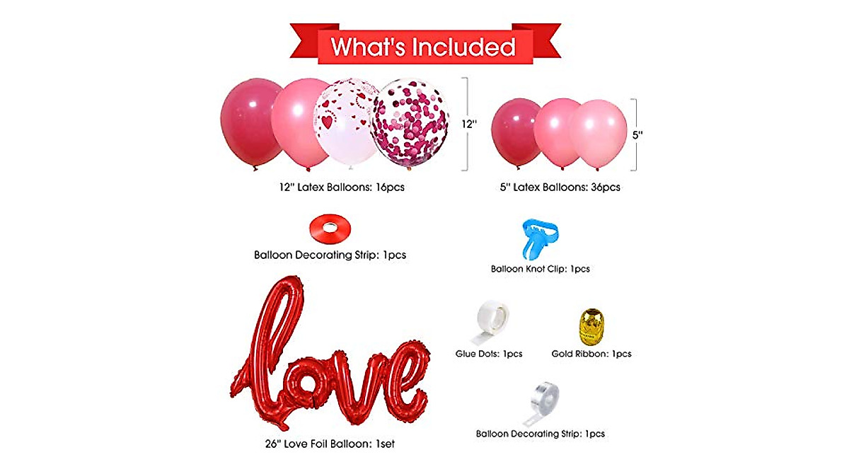 Valentine's Day Decorations Kit - Romantic Party Essentials
