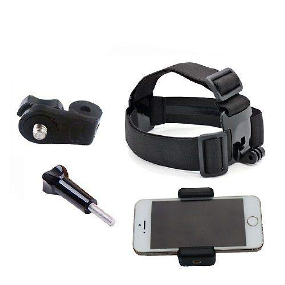 Multi-Function Adjustable Belt Cellphone Selfie Head Mount Strap for Sony Action Cam/Gopro Hero/Cell Phone/iPhone 14 13 12 11 Pro Max XR XS Max X/Samsung LG Huawei