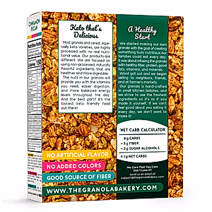 TGB Cinnamon Keto Granola | 1g Net Carb Cereal | Gluten Free Low Carb Nut Snack, 10 Ounces