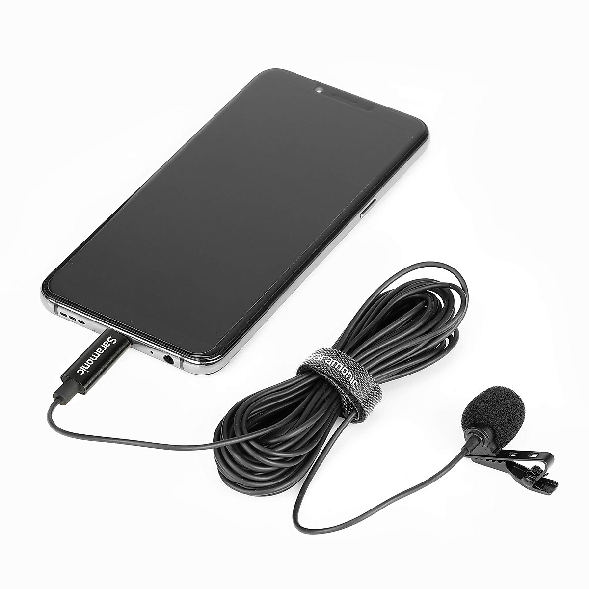 Saramonic LavMicro U3B USB-C Lavalier Microphone for iPhone 15, Android, New iPad, Computers & More with 19.7' Cable & 90˚ Adapter for Vlogging, Interviews, YouTube, TikTok, Live Streaming