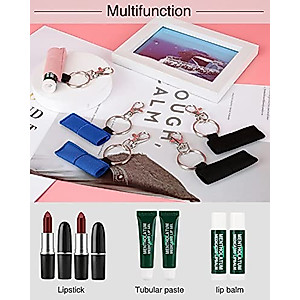 Meiiy Chapstick Holder Elastic Lip balm Holder Lipstick Sleeve Pouch Lip Gloss Holder With Hook 3 Pcs Stocking Stuffers Gift for Women (3pcs)