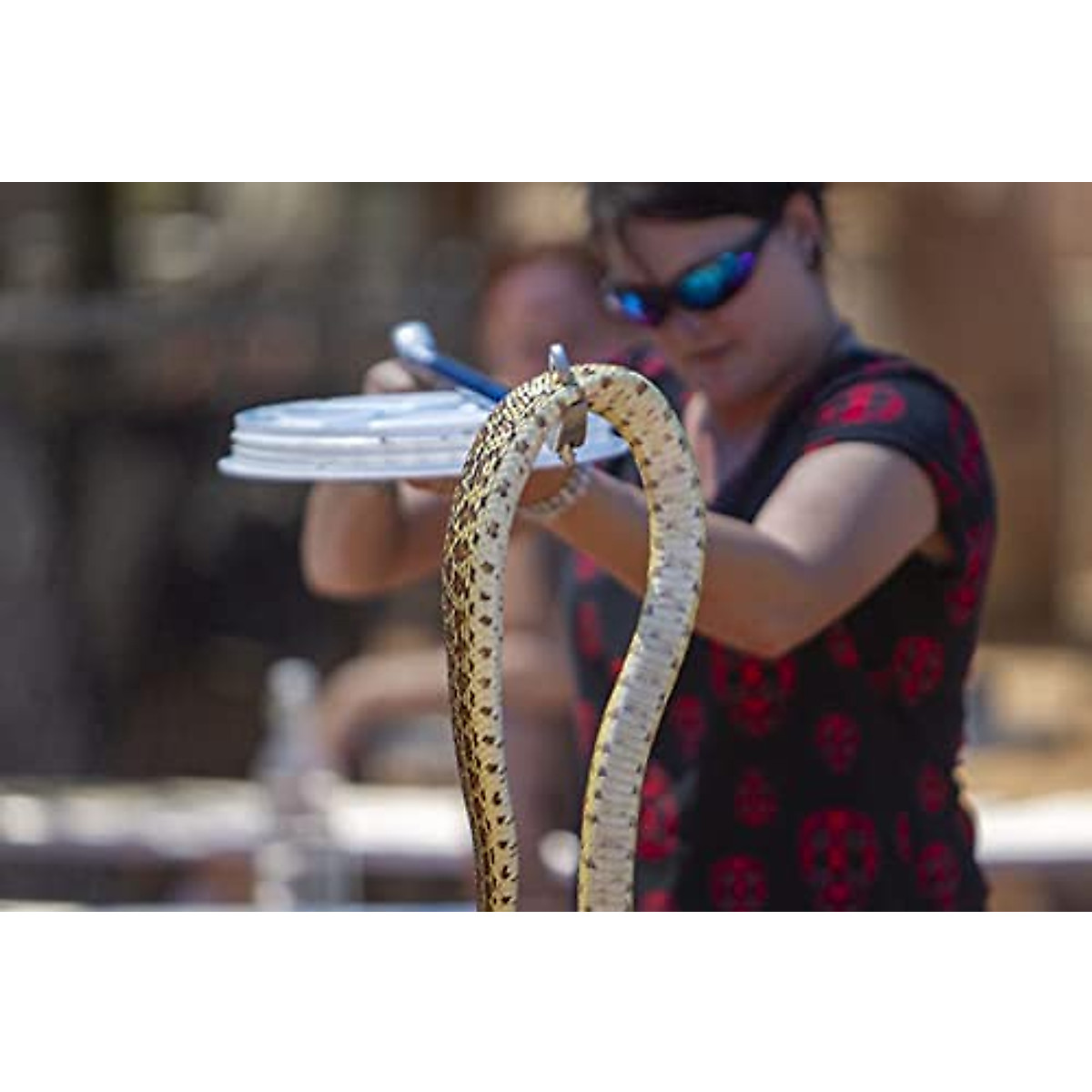 IC ICLOVER 52 Inch Aluminum Alloy Snake Tongs, Professional Standard All-in-One Reptile Grabber Rattle Snake Catcher Wide Jaw Handling Tool with Lock and Grip Handle