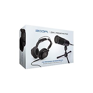 Zoom ZDM-1 Podcast Mic Pack, Podcast Dynamic Microphone, ZHP-1 Headphones, TPS-4 Tripod, Windscreen, 2-Meter XLR Cable, for Recording & Streaming Podcasts